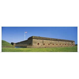 "American flag on a fort, Fort Pulaski National Monument, Savannah ...