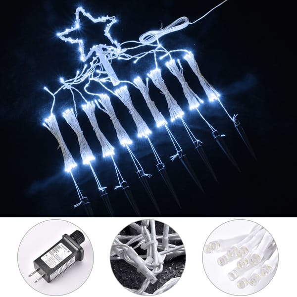 led snowfall string lights