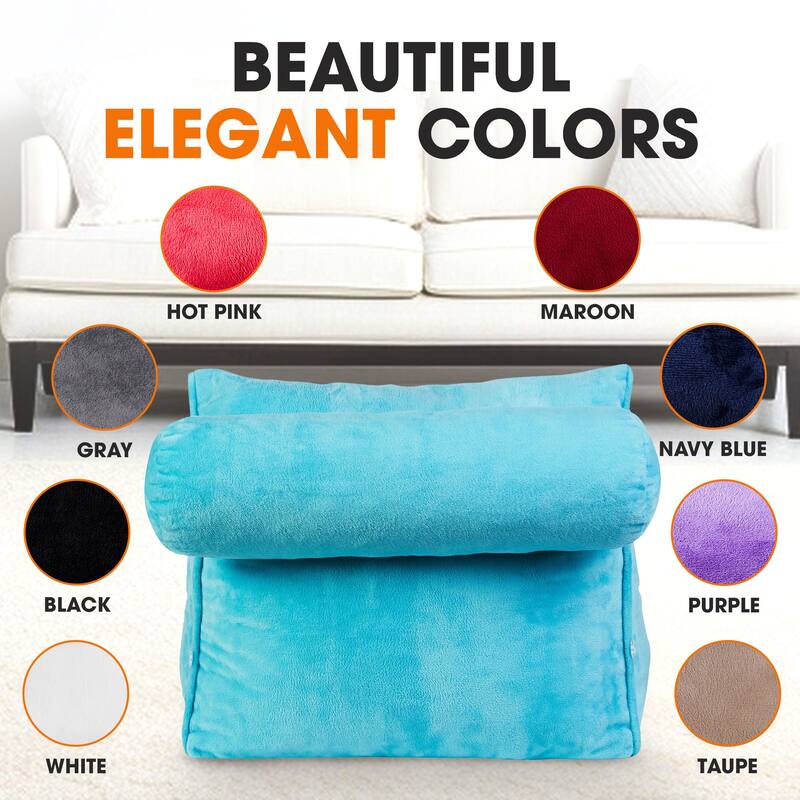 Cheer Collection Wedge Shaped Support Pillow and Bed Rest Cushion ...