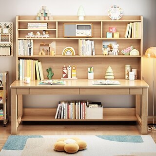Kids Desk without Chair, Child's Study Table with Drawers and Storage ...