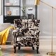 Cow Print Accent Chair Modern Tufted Wingback Armchair Club Chair ...