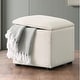 Boucle Square Storage Cube Ottoman in Cream - Bed Bath & Beyond - 38207119