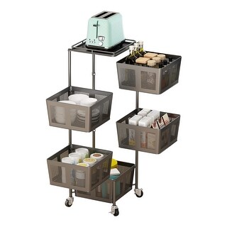 Multi-layer Rotating Storage Rack Metal Removable Square Storage Rack ...