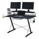 Elegant Carbon Gaming Computer Desk Setup with Organizers Black - Bed ...