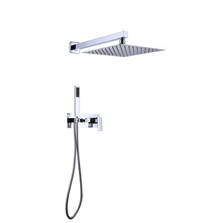 10 Inches Polished Chrome Shower System Set Wall Mounted - 10in - Bed ...