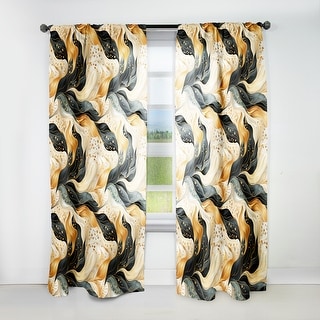Designart "Mystic Abstract Fusion" Abstract Room Darkening Curtain ...