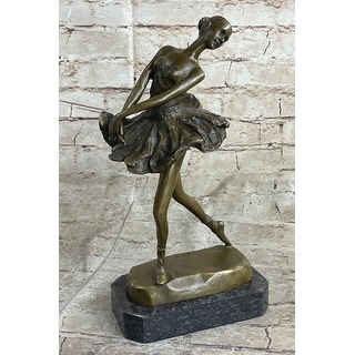 Edgar Degas Ballerina Bronze Sculpture Marble Base Figurine Figure Sale ...
