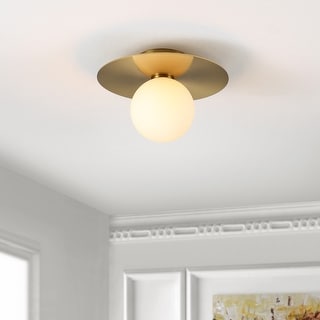 SAFAVIEH Lighting Finlay Flush Mount - 12" W x 12" D x 8" H - Bed Bath ...
