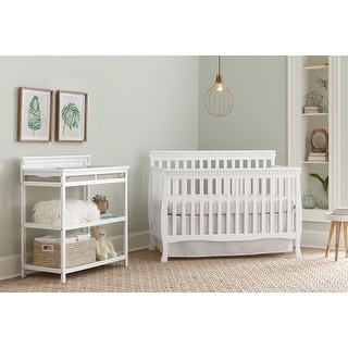Emery 57" Wide Modern Convertible Crib Slat, White - Bed Bath & Beyond ...