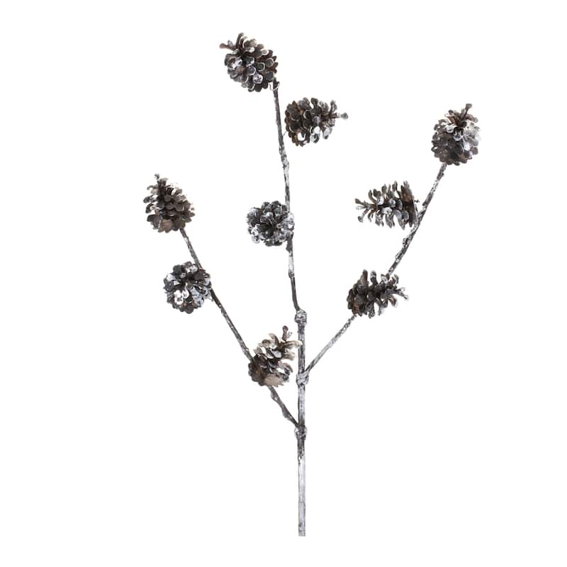 Pine Cone Spray (Set of 12) - Black - Overstock - 37971479