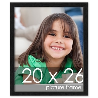 20x26 Traditional Black Complete Wood Picture Frame with UV Acrylic ...