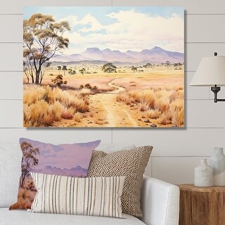 Designart "Australian Outback Landscape III" Australia Brown ...