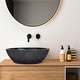 OVAL Uniques Natural Basalt Stone Vessel Bathroom Sink - Bed Bath ...