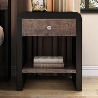 Mid Century Modern Style One-Drawer Nightstand - Bed Bath & Beyond ...