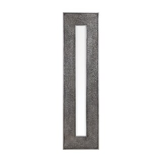 Textured Rectangular Wall Mirror - 73" - Metallic Silver and Black ...