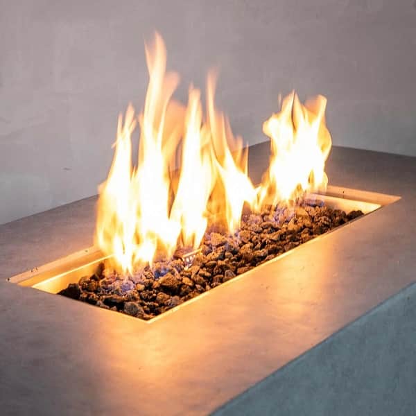 Starfire Designs Beton Rectangle Concrete Gas Fire Pit in Natural Gray ...