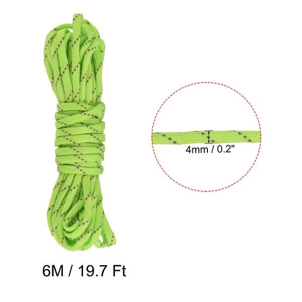 Tent Rope 19.7 Ft 4mm Reflective Guyline Cord Nylon Guy Ropes Outdoor ...