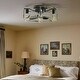 Flush Mount Ceiling Fans with Lights and Remote Control green Caged Low ...