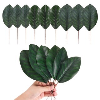 Artificial Leaves, Fake Green Leaf with Stem for DIY Crafting - Bed ...