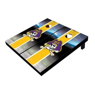 ECU Pirates Field Long Strip Matching Yellow Themed Cornhole Boards ...