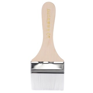 6" Paint Brush 2.4" Width Soft Nylon Bristle with Wood Handle White - 6 ...