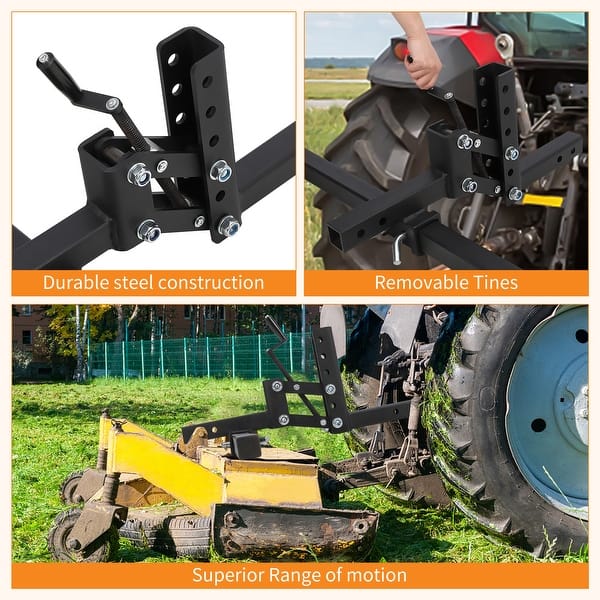 Manual Implement Lift for ATV/UTV with 1-Point Lift System, Fits 2-Inch ...