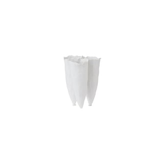 Clustered Conical Shaped Ceramic Vase - 6" - White - Bed Bath & Beyond ...