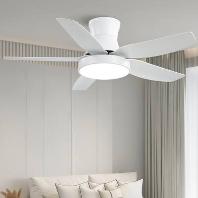 46" Integrated LED Ceiling Fan with Adjustable Brightness and 6-Speed ...