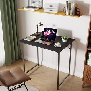 Computer Desk Office Metal Frame Modern Simple Style for Home Black ...