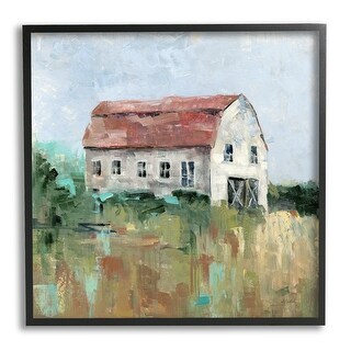 Stupell Rustic Barn Painting Framed Giclee Art Design by Sally Swatland ...