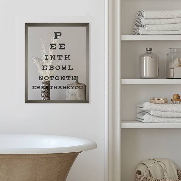 Stupell Pee In The Bowl Bathroom Eye Chart, 11 x 14 - Bed Bath & Beyond ...