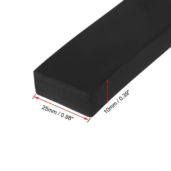 Solid Rectangle Rubber Seal Strip 25mm Wide 10mm Thick, 3 Meters Long ...