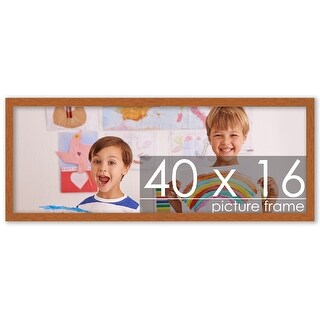 40x16 Traditional Honey Pecan Complete Wood Panoramic Frame with UV ...