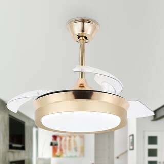 CurveCurio 36 in. Ceiling Fan with Light, 6-Speed and 3 Light Tone ...