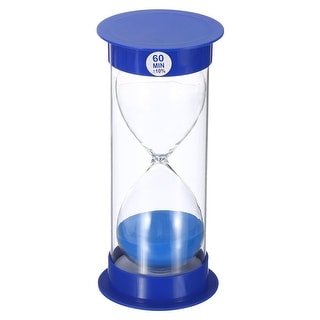 60 Min Sand Timer, Round w Plastic Cover, Count Down Sand Clock Glass ...