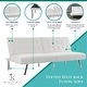 Tufted Mid-Century Modern Split Back Futon Sofa Couch Bed with Chrome ...