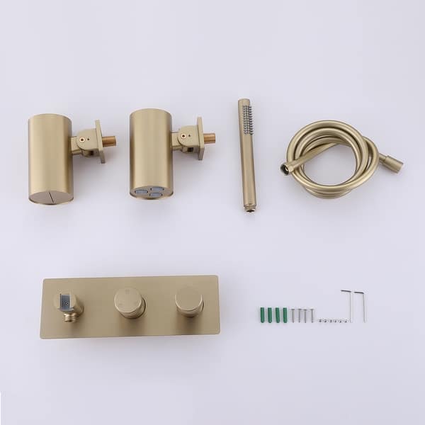 Wall-mounted dual camera shower head with handheld shower - Bed Bath ...