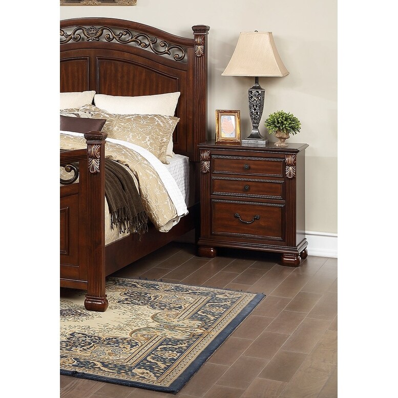 Cherry Finish Assembled Bedroom Furniture Bed Bath Beyond