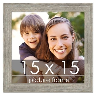 15x15 Distressed/Aged Contrast Grey Wood Picture Square Frame - Picture ...
