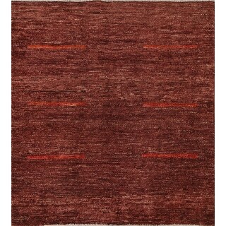 Copper Color Gabbeh Kashkoli Rug Hand-knotted Modern Wool Carpet - 3'5 ...