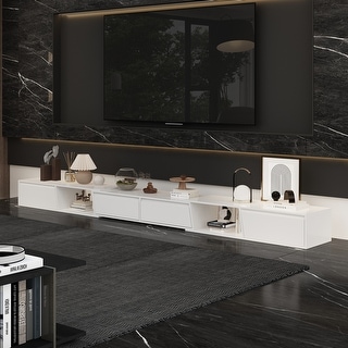 Expandable Entertainment Console - Stylish Design,95" to 138" TV Stand ...