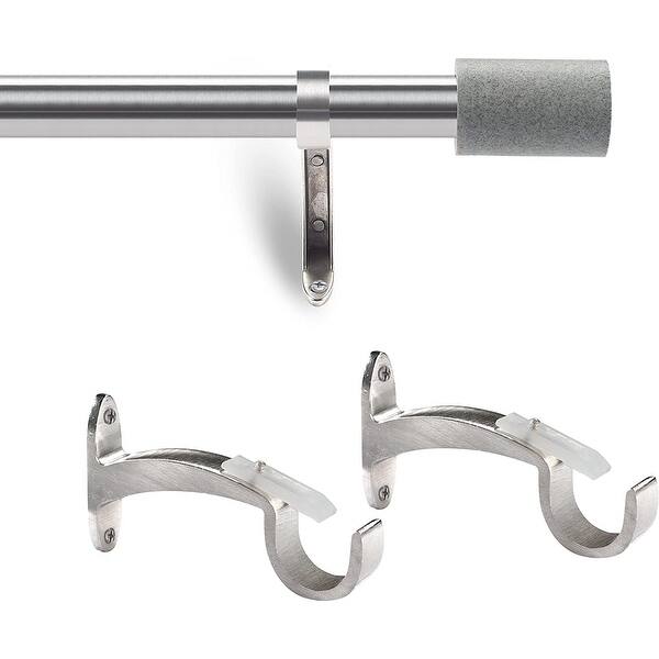 Extendable Curtain Rod with Brackets for Door & Windows Adjustable ...