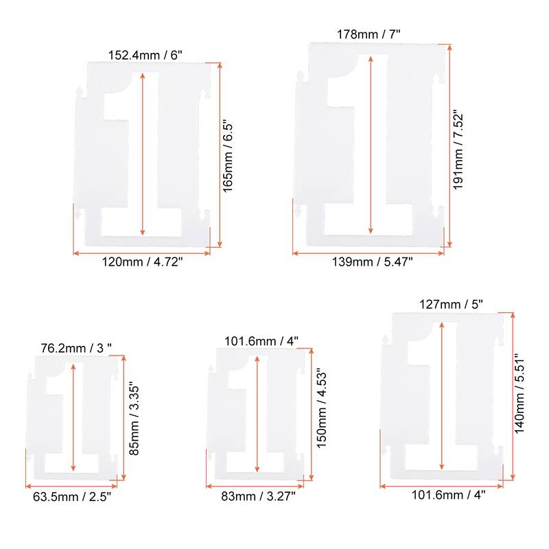 3 Inch Number Stencils Reusable Plastic Numbers Templates Set 0-9 ...