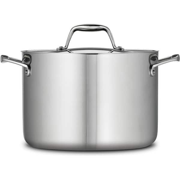 Tramontina 8-Quart Covered Stock Pot Stainless Steel Induction-Ready ...