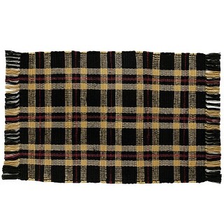 Park Designs Black Cambridge Rag Rug 24"x36" - 2'x3'6" - Bed Bath ...