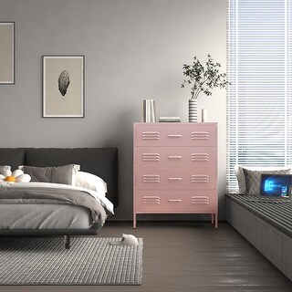 Four-Layer Chest of Drawers, Locker Steel Rust Proof for Bedroom - Bed ...
