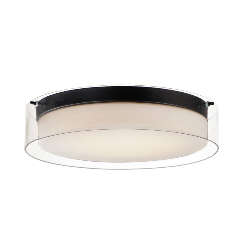 Maxim Duo 16" Wide LED Flush Mount Drum Ceiling Fixture - Overstock ...