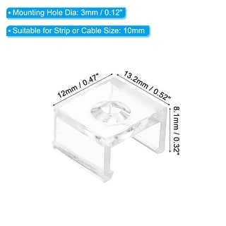 50pcs LED Strip Light Clips Mounting Bracket Fixing Clamp with Screws ...