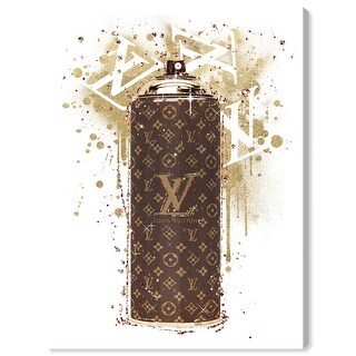 Glam Spray Gold, Urban French Spray Glam Brown Canvas Wall Art Print ...