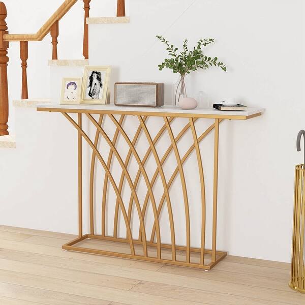 48'' Console Table Modern Accent Entryway Table Long End Table - Bed ...